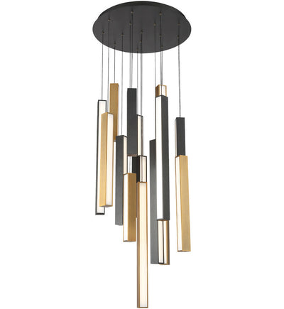 Modern Forms - PD-64815R-BK/AB-BK - Chaos 23" Pendant – Lamps.com