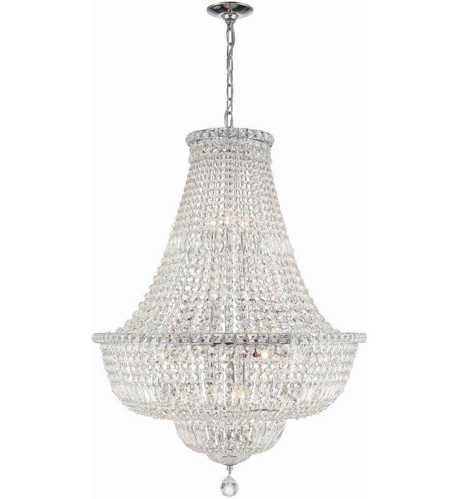 Crystorama - ROS-A1015-CH-CL-MWP - Roslyn 28" Chandelier – Lamps.com